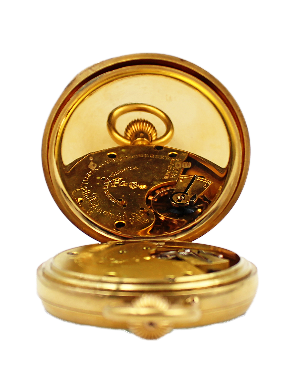 Penlington & Batty 18k Yellow Gold English Open Face Pocket Watch w ...